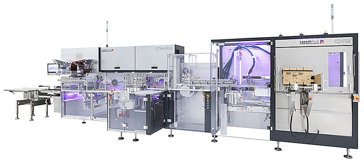 LTM-DUO combined line three-stage fold wrapping machine | LoeschPack