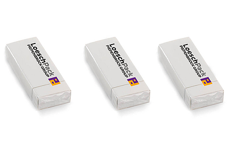 Twin station fold wrapping machine with folding box LRM-DUO | LoeschPack